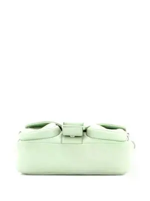 Prada Padded Buckle Nappa Leather Small Crossbody Bag - Green