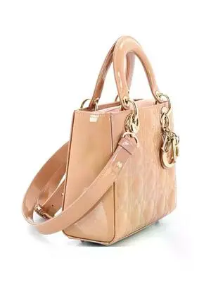 Dior Lady Small Satchel Cannage Quilt Patent - Neutrals