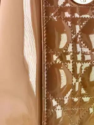 Dior Lady Small Satchel Cannage Quilt Patent - Neutrals