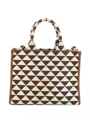 Prada Symbole Shopper Small Tote Bag - Brown