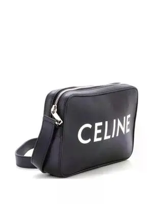 Celine Logo Messenger Bag - Black