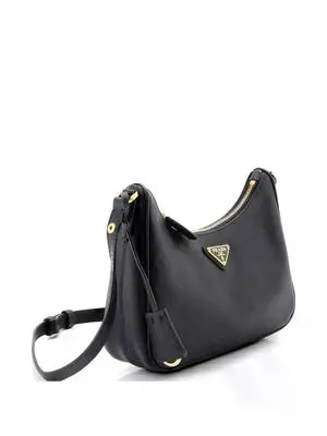 Prada Re-edition Hobo Saffiano Leather Mini Shoulder Bag - Black