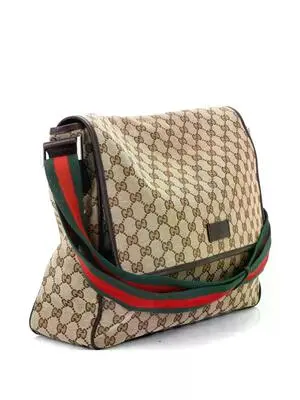 Gucci Gg Canvas Flap Messenger Bag