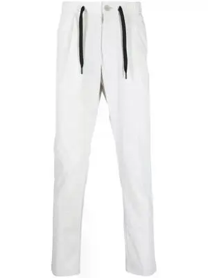 Herno Drawstring-waist Cropped Trousers - White