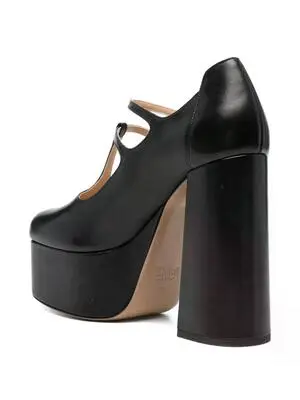 Chloé Leather Platform Pumps - Black