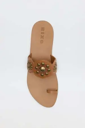 Rixo Lucille Regular Slides - Brown