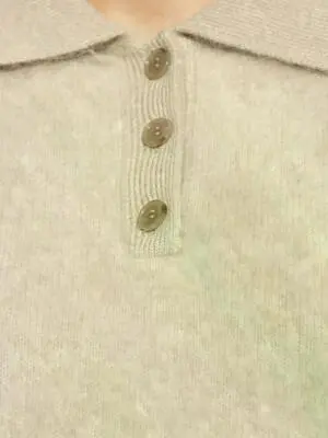 LISA YANG Carolyn Buttoned Collared Polo Top