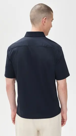 Theory Structure Knit Irving Short Sleeve Shirt