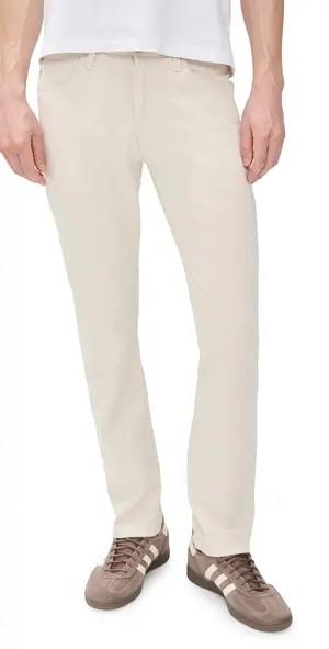 Ag Everett Slim Straight Linen-blend Pants - Natural