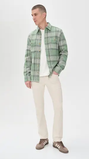 Ag Everett Slim Straight Linen-blend Pants - Natural