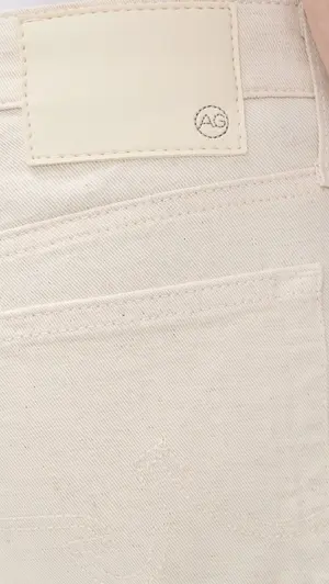 Ag Everett Slim Straight Linen-blend Pants - Natural