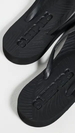 VELOUR Tapered Flip Flops - Black