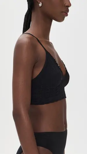 Free People Heirloom Seamless Bralette - Black