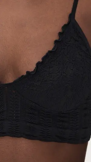 Free People Heirloom Seamless Bralette - Black