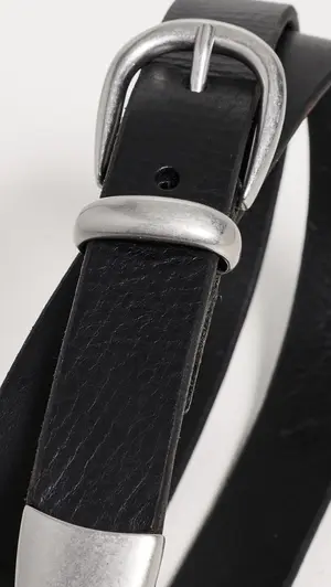 KNICKERBOCKER Western Bridle Leather Belt - Black