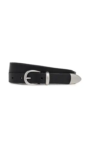 KNICKERBOCKER Western Bridle Leather Belt - Black