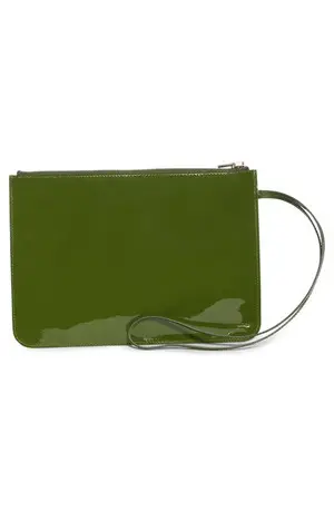 TOM FORD Patent Leather Wristlet - Chive