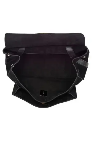 TOM FORD Medium Suede Besace Shoulder Bag - Black