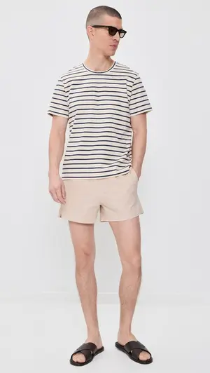 Oas Calo Check Seersucker Swim Shorts - Beige