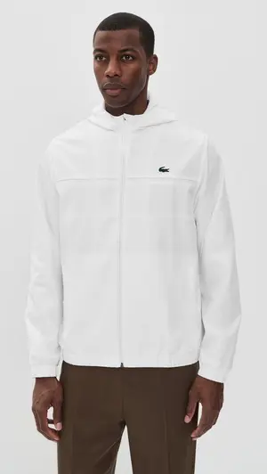 Lacoste Lightweight Performance Zip Jacket - Blanc