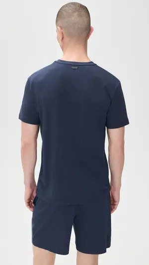 Lunya Slumberknit Henley Tee - Deep Blue