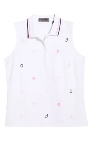 G/fore Embroidered Piqué Golf Polo