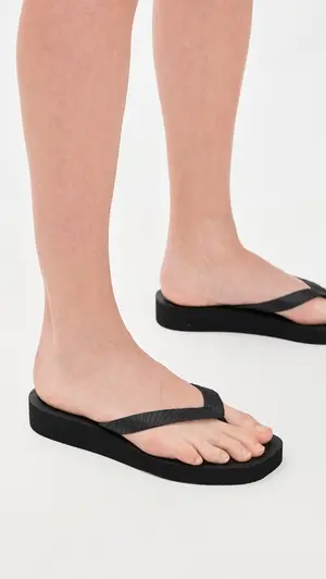 VELOUR Platform Flip Flops