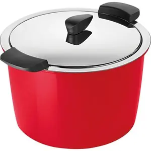 KUHN RIKON Hotpan Stainless Steel Cooking Pot With Insulated Bowl - Red