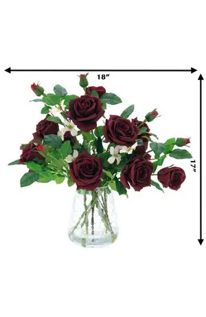 MARK ROBERTS Roses In Crackle Vase - Red