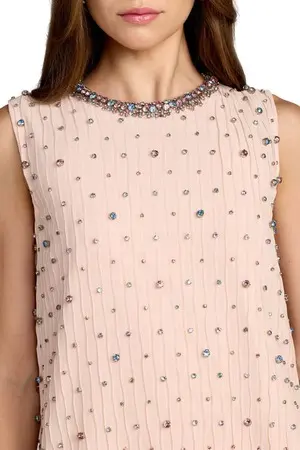 Mac Duggal Beaded Sleeveless Mini Dress