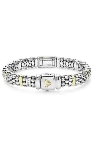 Lagos Signature Caviar Pavé Diamond Bracelet
