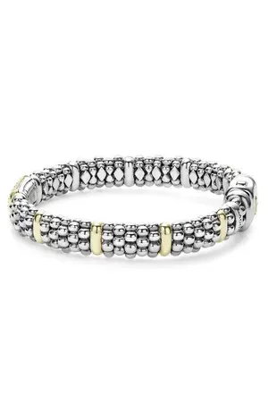 Lagos Signature Caviar Pavé Diamond Bracelet