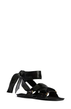 Women's Black Tie Sandals