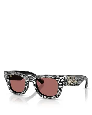 Ray-ban Wayfarer Puffer Square Sunglasses, 47mm Black