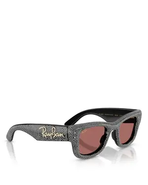 Ray-ban Wayfarer Puffer Square Sunglasses, 47mm - Black