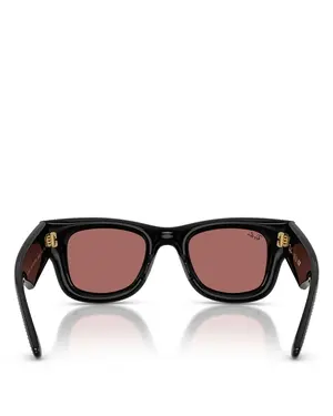 Ray-ban Wayfarer Puffer Square Sunglasses, 47mm - Black