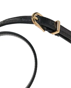 Maje Croc Embossed Leather Belt