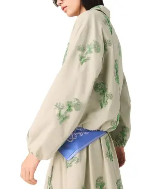 Maje Embroidered Technical Bomber Jacket