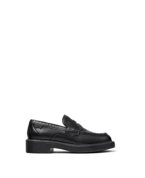 Camper Dean Twins Leather Moccasin - Black