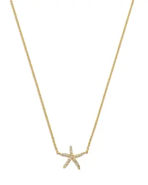 MOON & MEADOW 14k Yellow Diamond Starfish Pendant Necklace - Gold