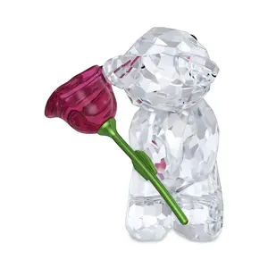 SWAROVSKI Kris Bear Collection A Rose With Love Crystal Figurine