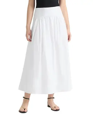 NVLT Maxi Stripe Skirt - White