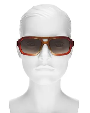 Celine 3 Dots Pilot Sunglasses, 53mm - Brown