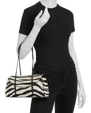 REFORMATION Elena Calf Hair Shoulder Bag - Zebra