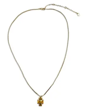 Aqua Cubic Zirconia Geometric Pendant Necklace - Light Topaz