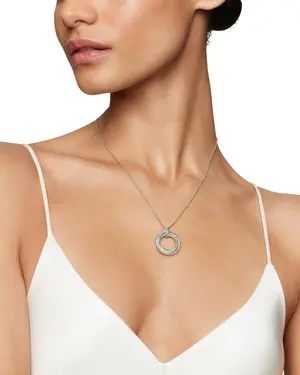 David Yurman Crossover Pendant Necklace, 21mm