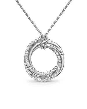 David Yurman Crossover Pendant Necklace, 21mm