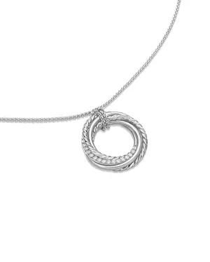 David Yurman Crossover Pendant Necklace, 21mm