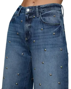 L'Agence Bex High-rise Studded Rodeo Jeans