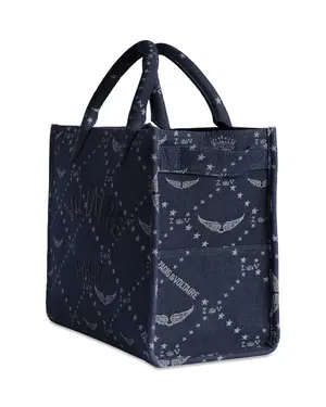 Zadig&Voltaire Angel Zv Monogram Denim Tote - Silent